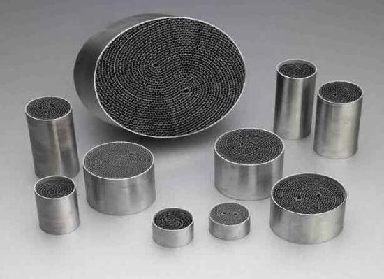 High Flow Car Catalytic Converter Metallic Metal Honeycomb Catalyst ...
